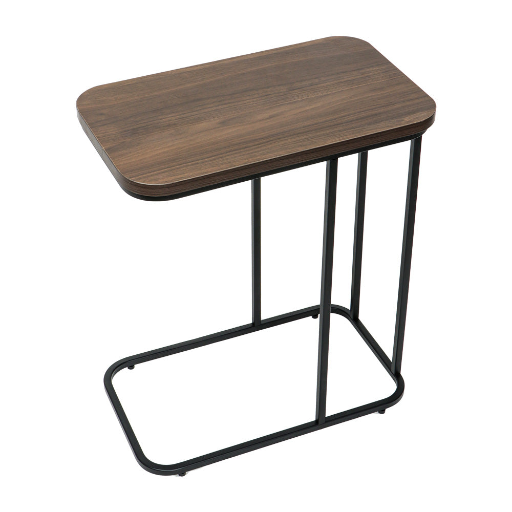Premium Black Side Table with wooden Top | Decoworld — DECOWORLD